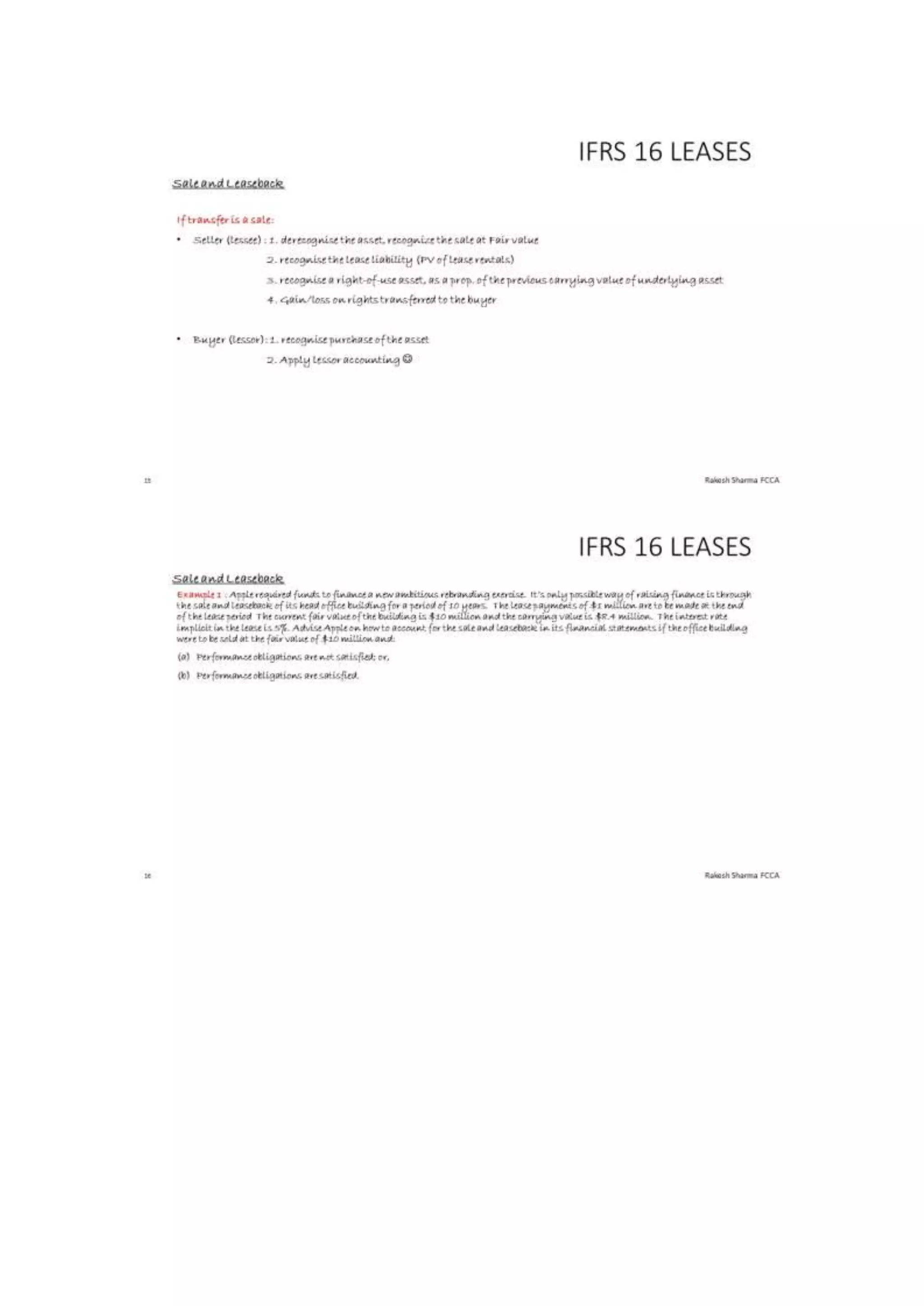 Ifrs 16 leases | PDF