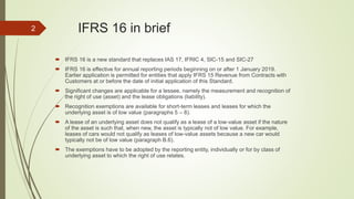 IFRS 16 working paper | PPTX