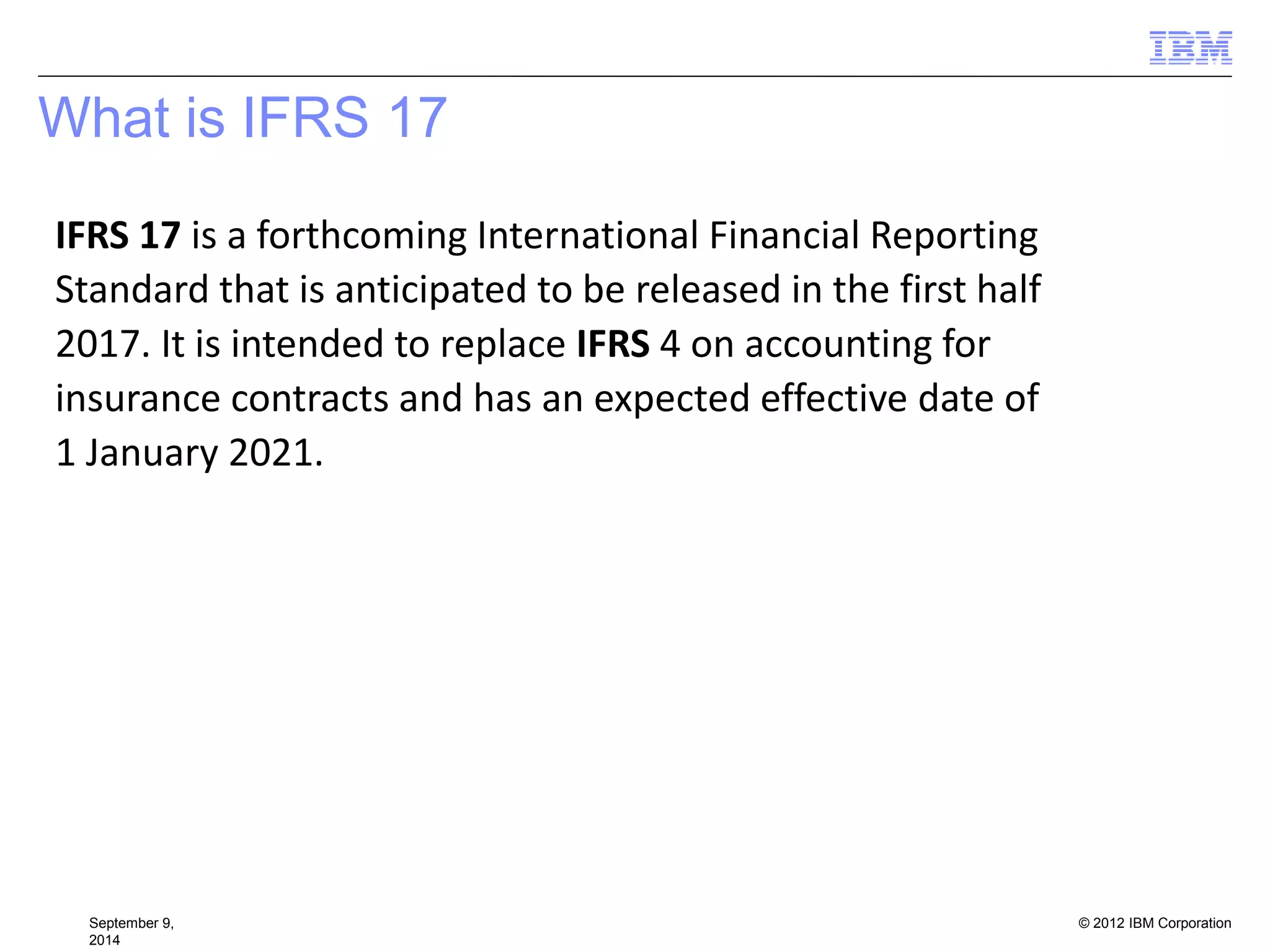 IFRS 17 - Insurance Contracts | PPTX