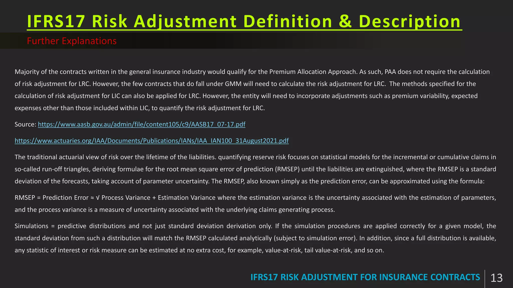IFRS17 Risk Adjustment modeling | PDF