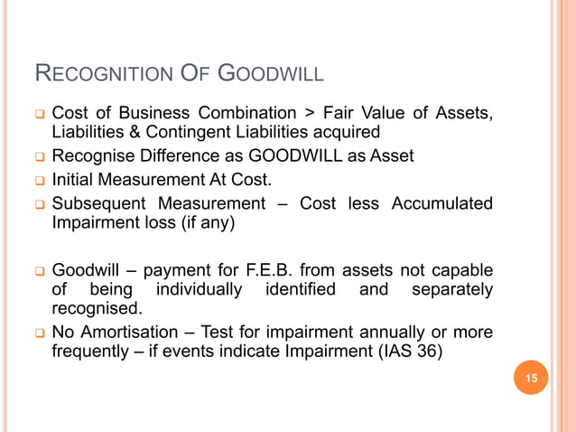 IFRS 3 Business Combinations | PPT | Mergers and Acquisitions ...