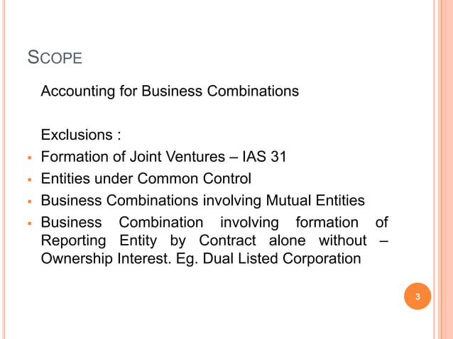 IFRS 3 Business Combinations | PPT | Mergers and Acquisitions ...