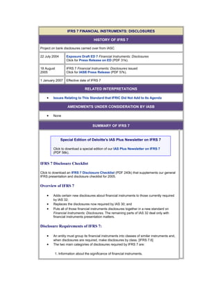 Ifrs 7 financial instruments | DOC | Hedge Funds | Personal Investing