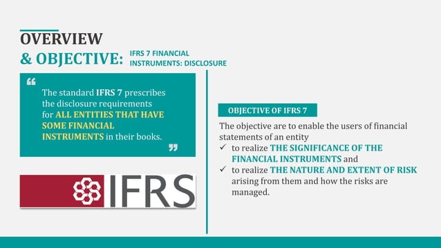 IFRS 7 Financial Disclosures Overview | PDF