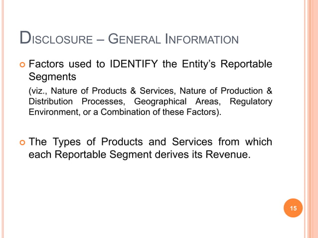 IFRS 8 Operating Segments | PPT | Business Accounting & Finance | Business