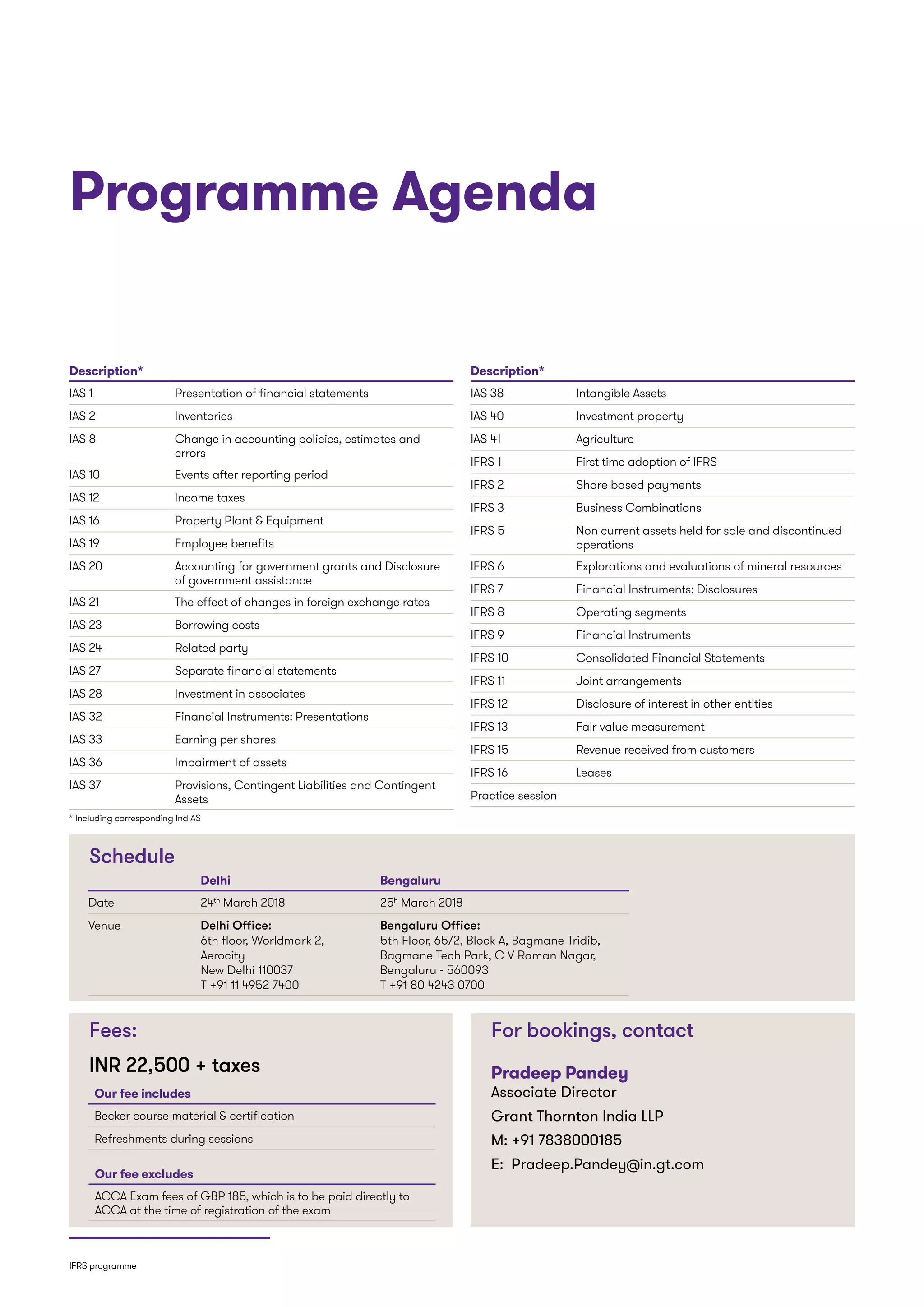 IFRS training by Grant Thornton in India | PDF