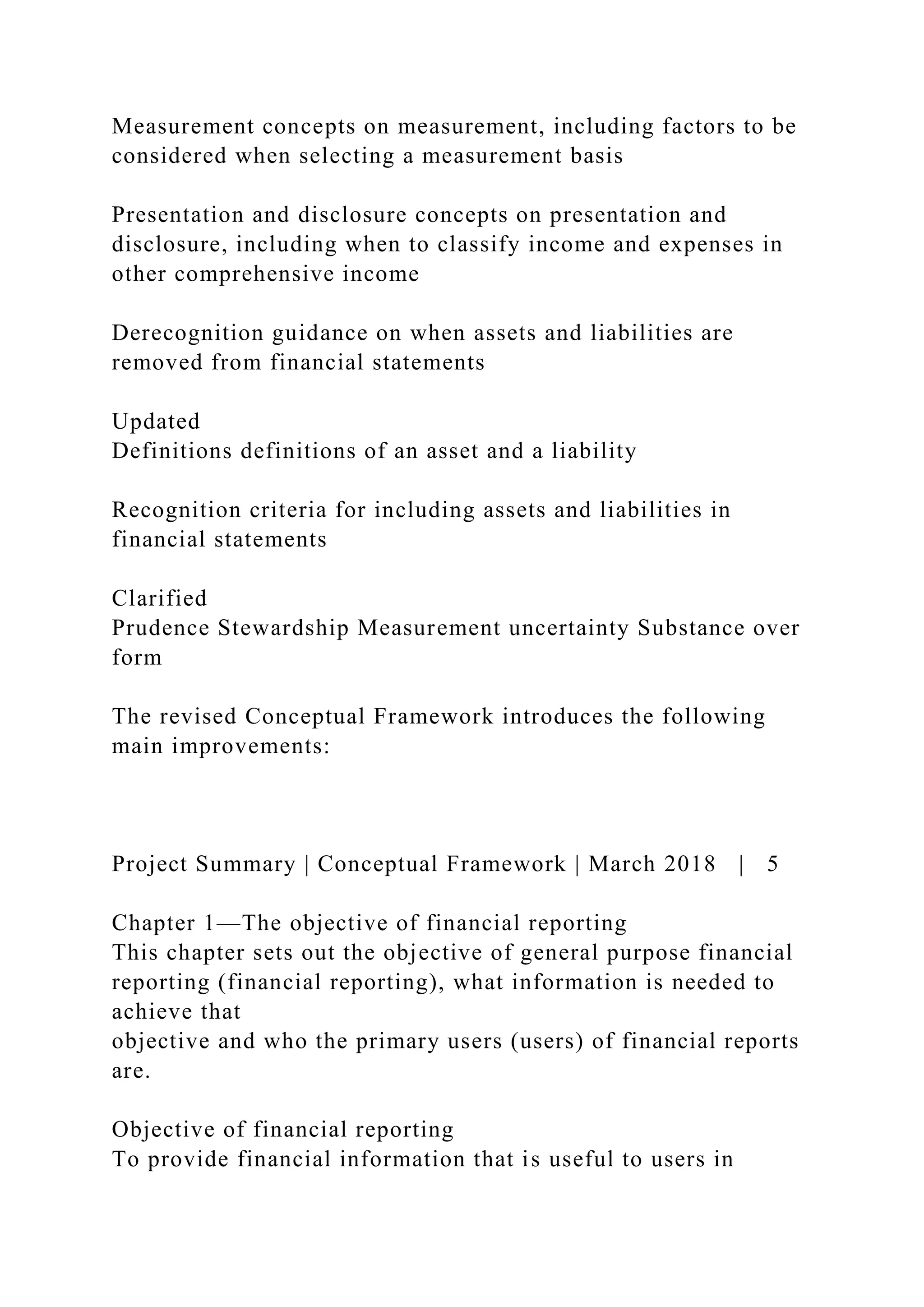 IFRS® Conceptual FrameworkProject SummaryMarch 2018C.docx