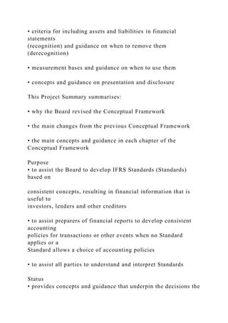 Ifrs Conceptual Frameworkproject Summarymarch 2018c Docx