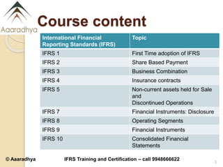 IFRS certification course content | PPSX