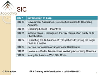IFRS certification course content | PPSX