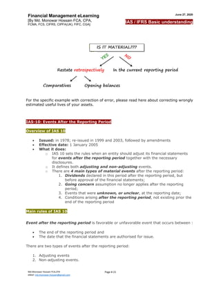 IFRS Fundamentals_Part-1_by Md.Monowar Hossain FCA,CPA,FCMA,FCS,CPFA | PDF