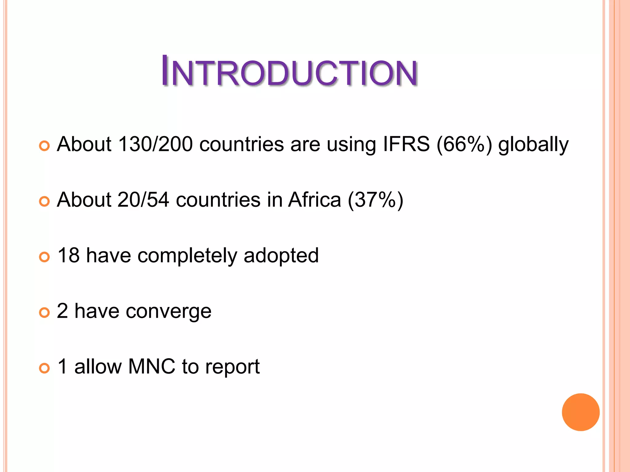Ifrs in africa case of gahan and nigeria | PPTX