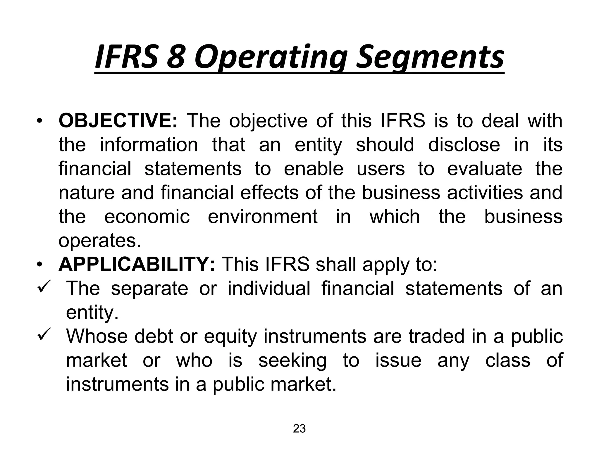 Ifrs presentation | PPTX