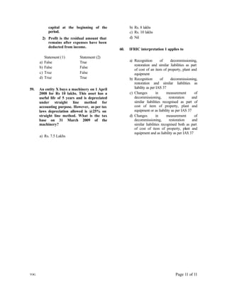 Ifrs question paper | PDF