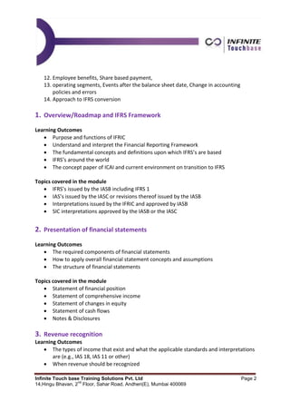 IFRS Training Module | PDF