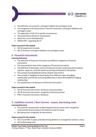 IFRS Training Module | PDF