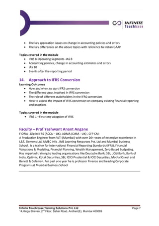 IFRS Training Module | PDF