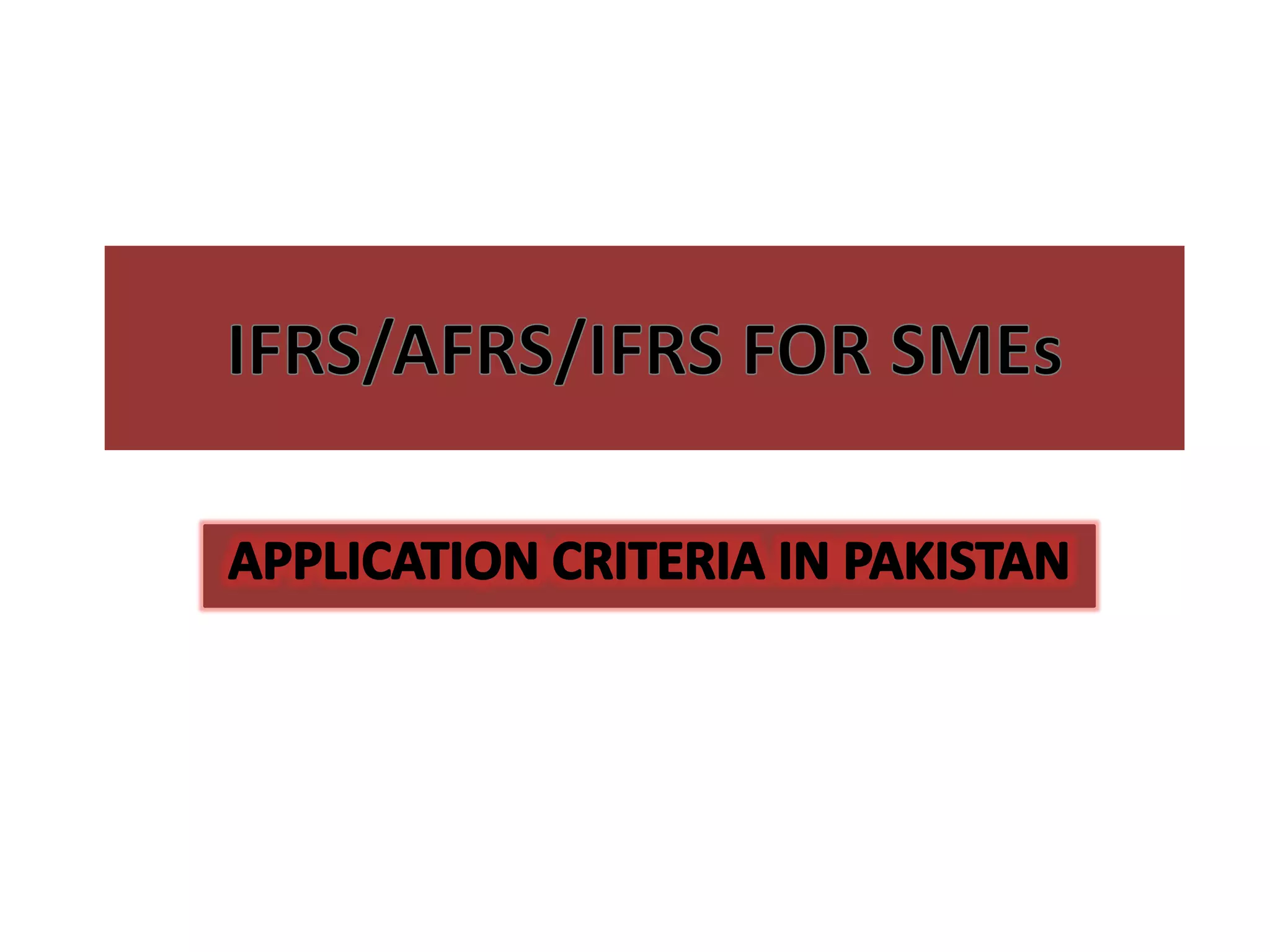 IFRS/AFRS/IFRS FOR SSEs | PPT