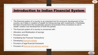 INDIAN FINANCIAL SYSTEM ( meaning , definition, structure ) | PPTX