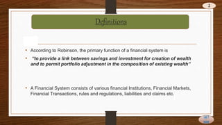 INDIAN FINANCIAL SYSTEM ( meaning , definition, structure ) | PPTX