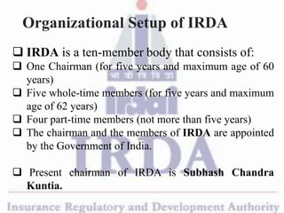 IRDA AND RBI -INDIAN FINANCIAL SYSTEM | PPTX