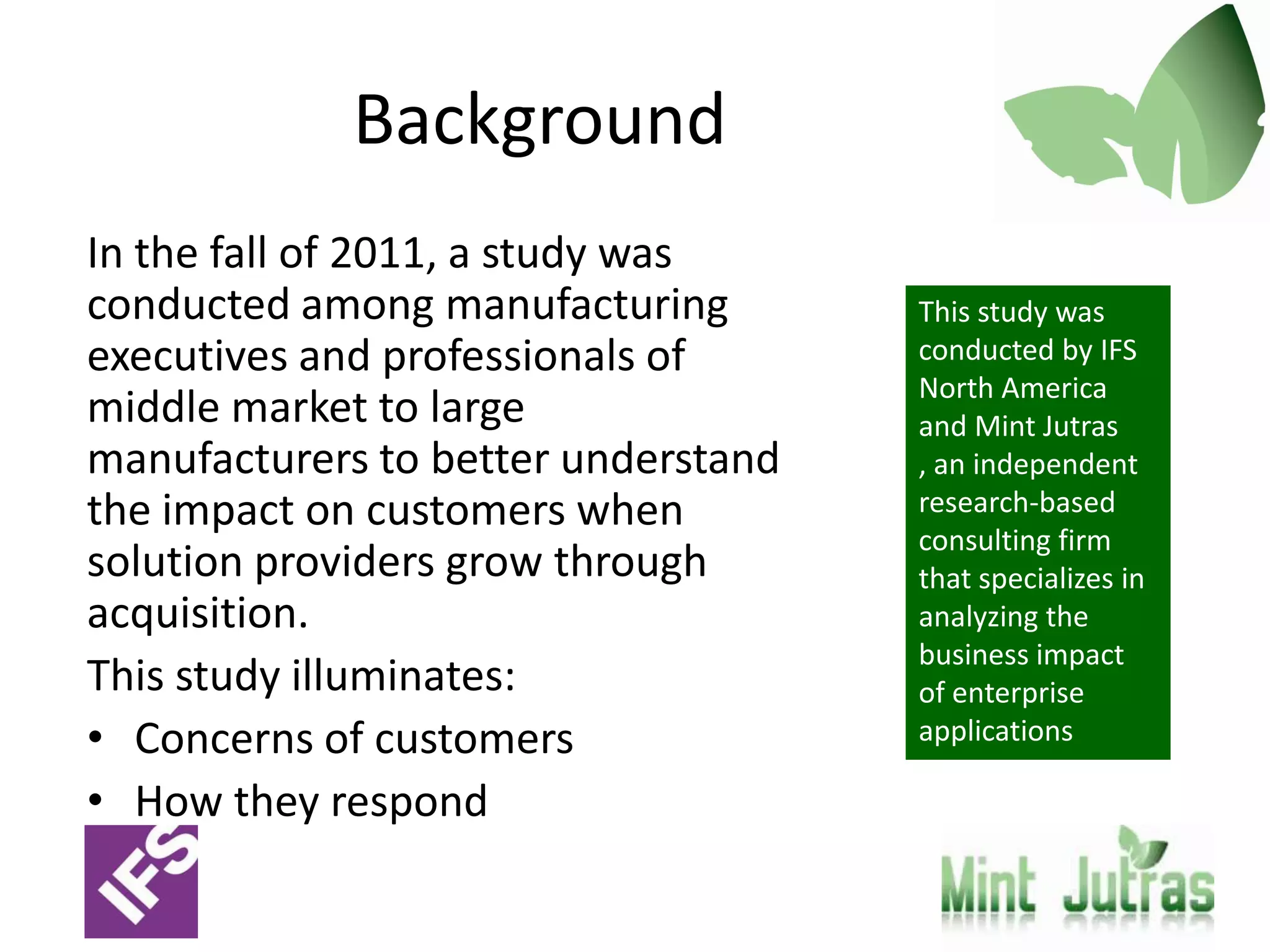 ERP Vendor Consolidation -- How it affects ERP users | PPT