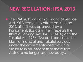 IFSA 2013 ON TAKAFUL AND RETAKAFUL | PPTX