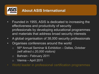 IFSEC 2010 Asis | PPT