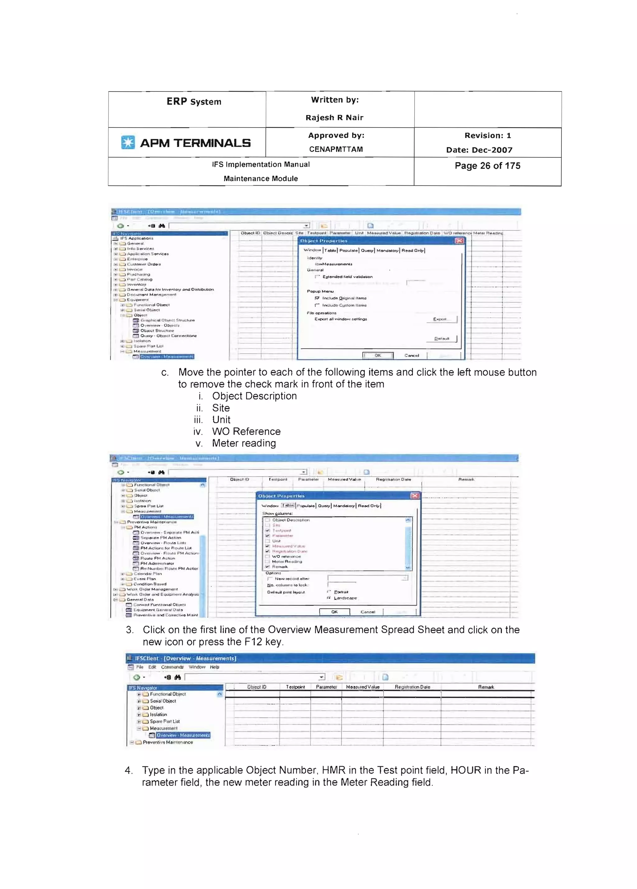 IFS ERP, Maintenance module, Implemention manual - Rajesh R.Nair | PDF | Free Download