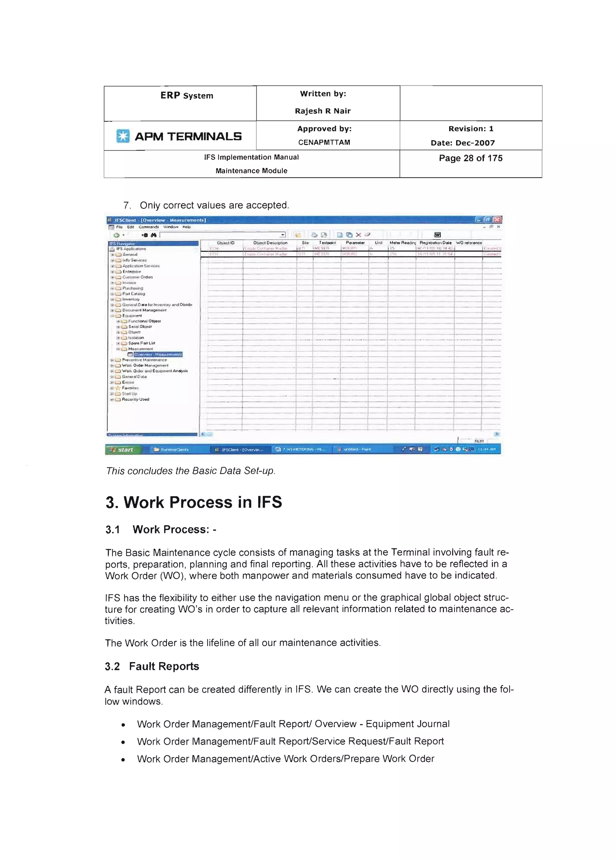 IFS ERP, Maintenance module, Implemention manual - Rajesh R.Nair | PDF ...