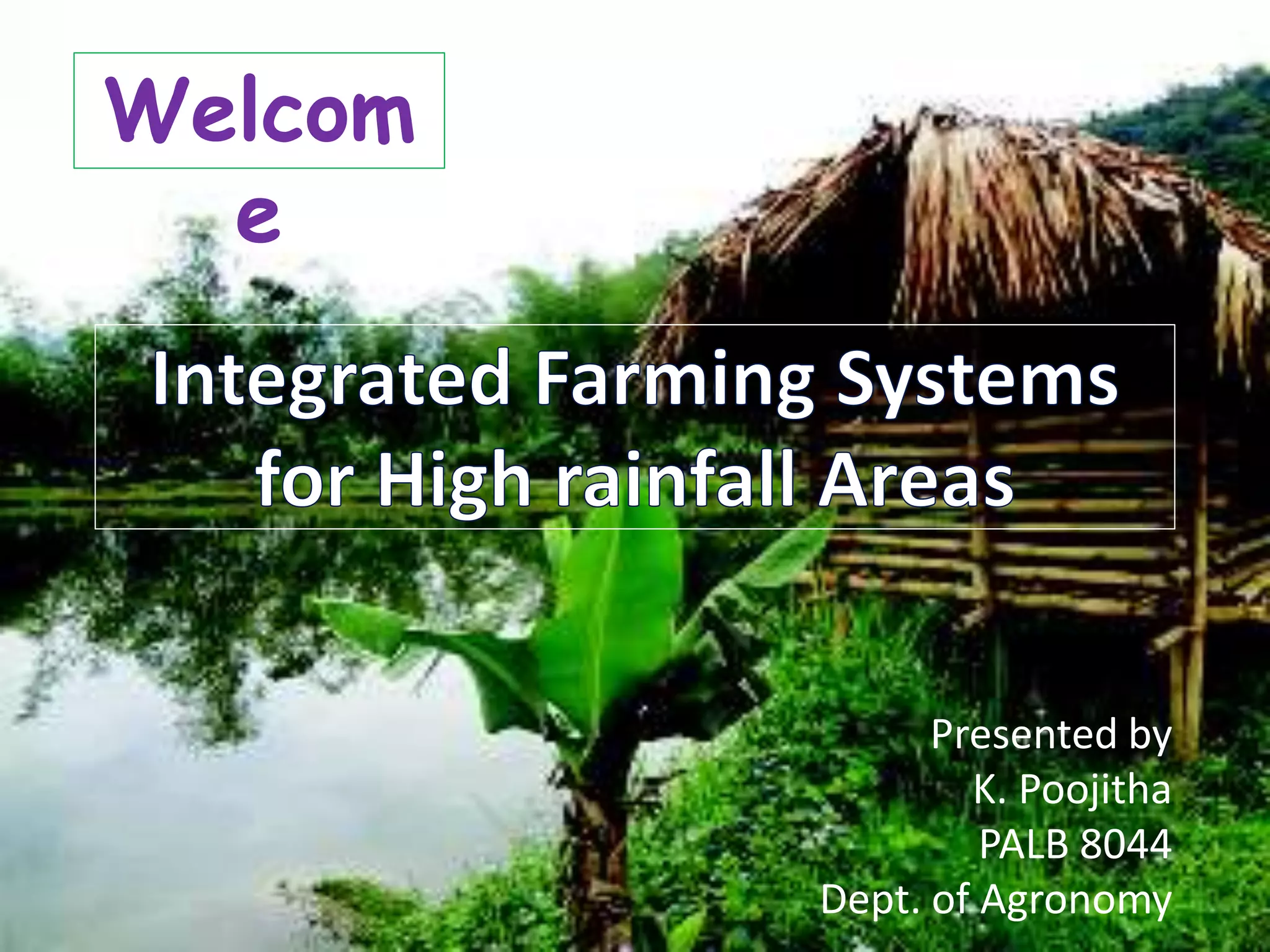 Ifs for high rainfall areas | PPTX