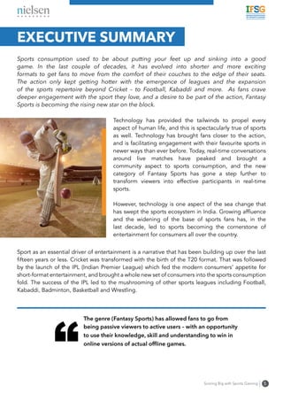 Scoring Big With Sports Gaming - The Rise of Fantasy Sports | PDF ...