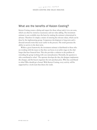 Ifs kaizen costing and value analysis | PDF | Business | Business and ...