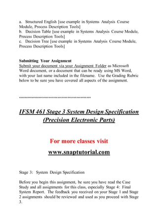 Ifsm 461 Education Specialist -snaptutorial.com