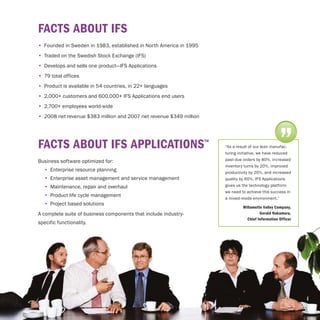 IFS Company Overview | PDF