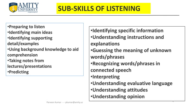Listening Skills and Note Making - IFS English | PPT