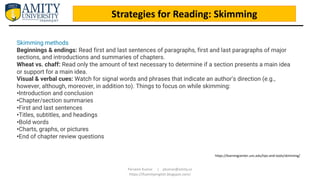 Reading Comprehension, Skimming, Scanning, Sq3R, PQRST SQ3R PQRST | PPT