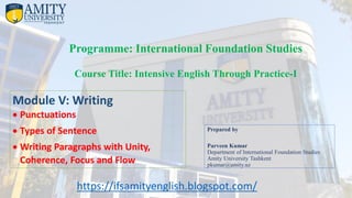 Punctuation Marks, Sentences and Paragraph Writing | PDF