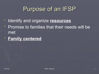 Individualized Family Service Plan PRESENTATION | PPT
