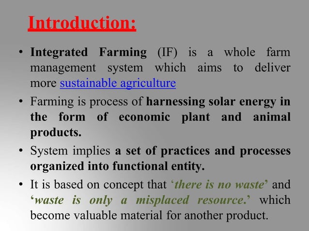 integrated farm management system agriculture | PPT