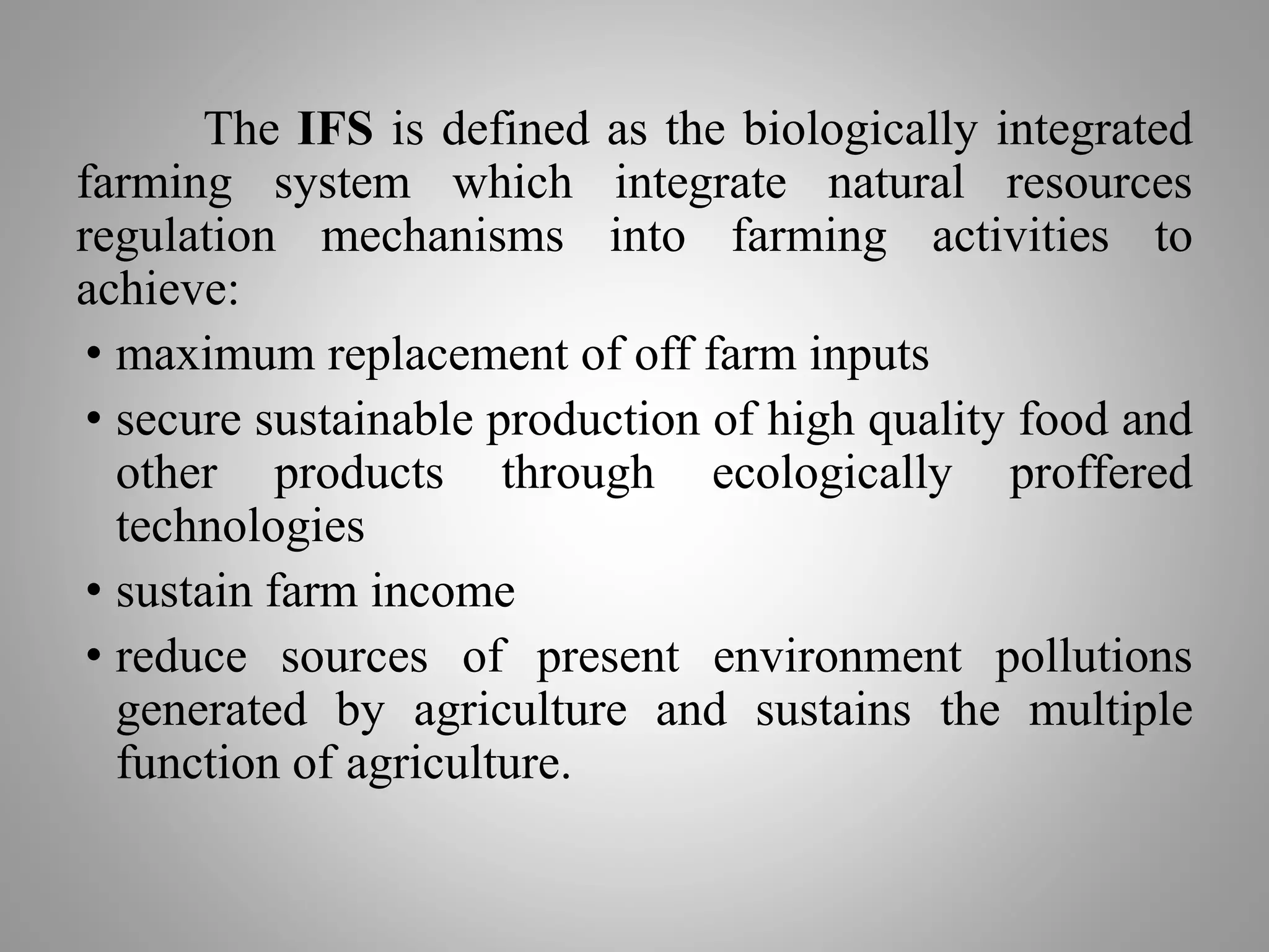 integrated farming system | PPTX