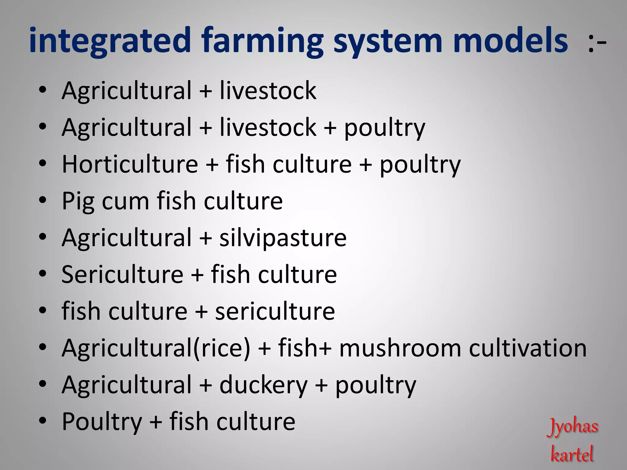 integrated farming system | PPTX