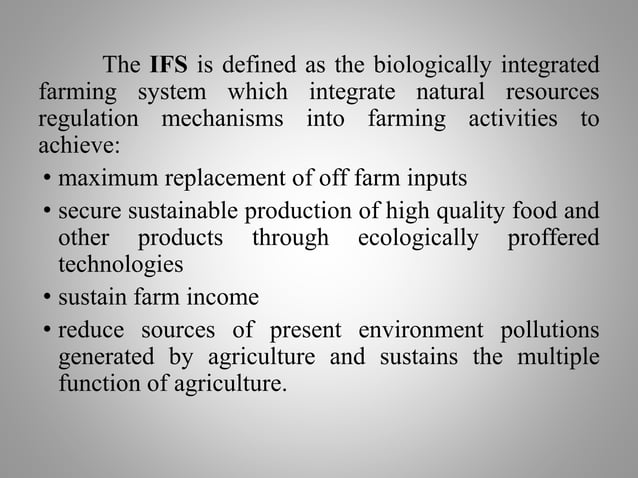 integrated farming system | PPTX | Agriculture | Industries
