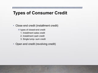 consumer credit | PPTX