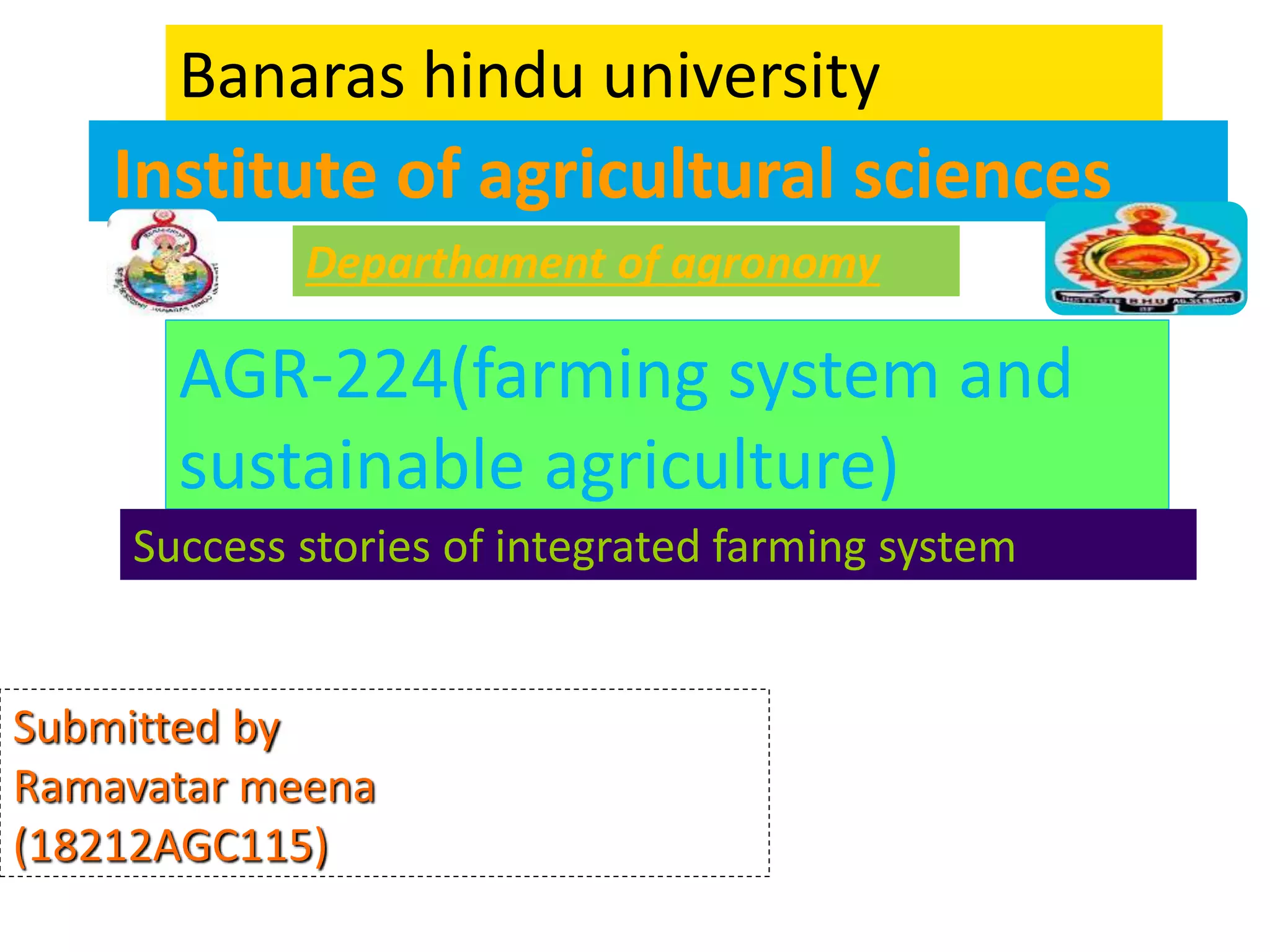 Integrated farming system [IFS] | PPTX