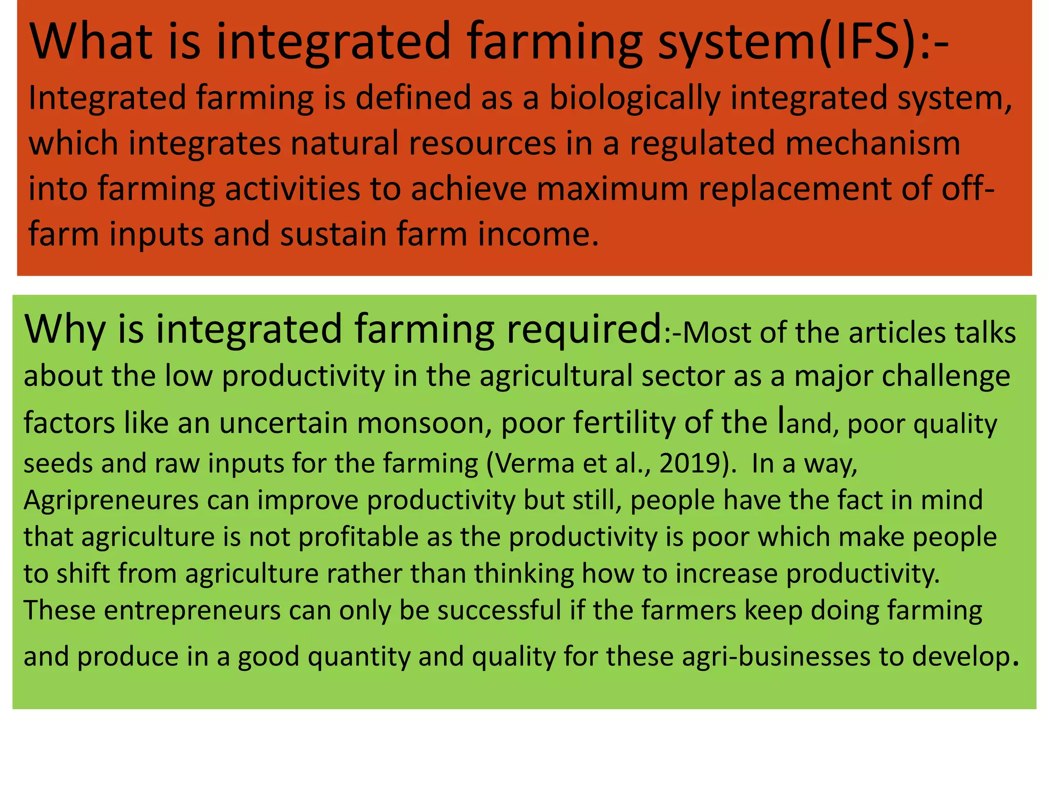 Integrated farming system [IFS] | PPTX