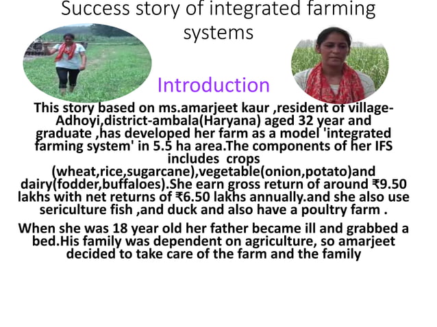 Integrated farming system [IFS] | PPTX | Agriculture | Industries