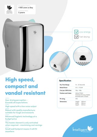 Dryflow Hand Dryers Product Catalogue | PDF