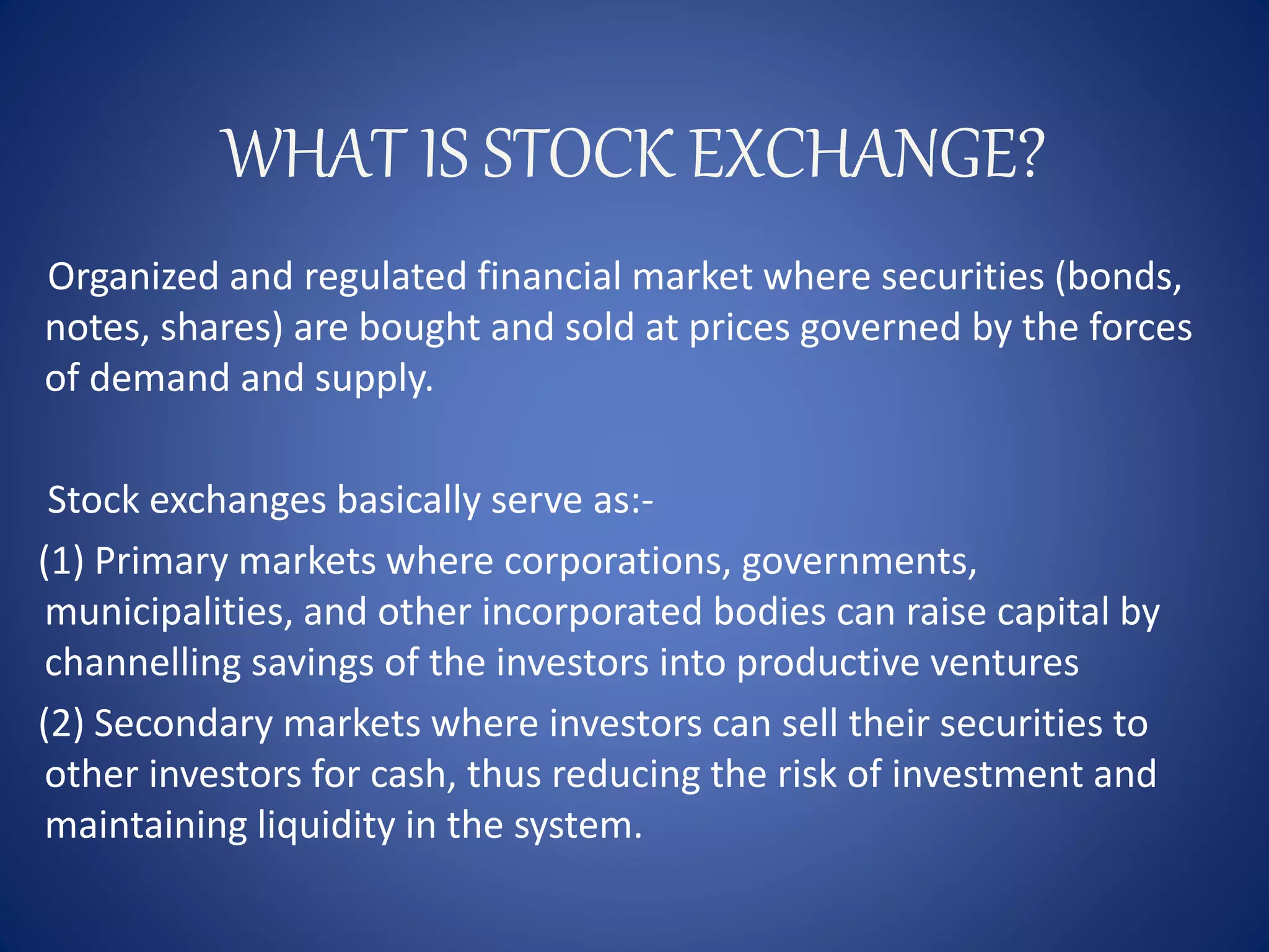 Stock Exchange | PPT