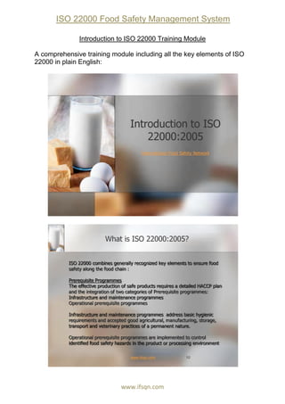 i.s.o 22000 food safety management system product information . | PDF
